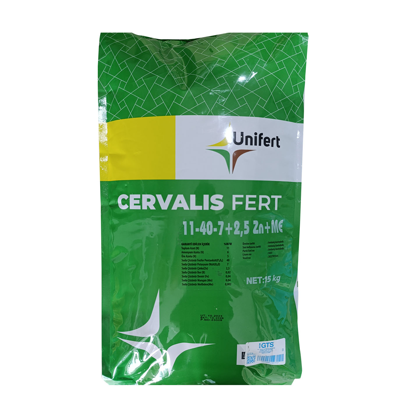 Cervalis Fert 11-40-7 NPK Gübresi 15 Kg - OLBAGRO Tarım Market